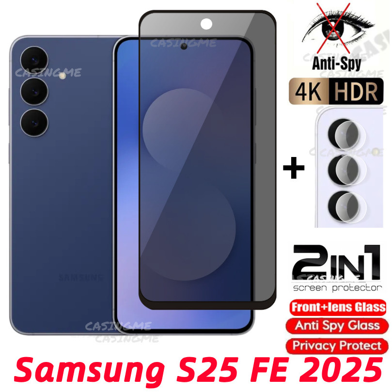 Samsung S25 FE 2025 Private Tempered Glass Anti-Spy Full Cover Screen ...