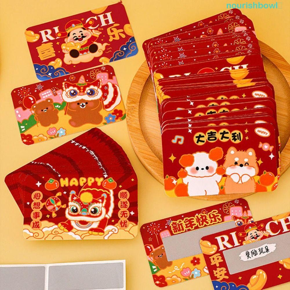 NOURISHBOWL 60Pcs Scratch-off Cards, 60Pcs Cartoon Vouchers Tickets ...