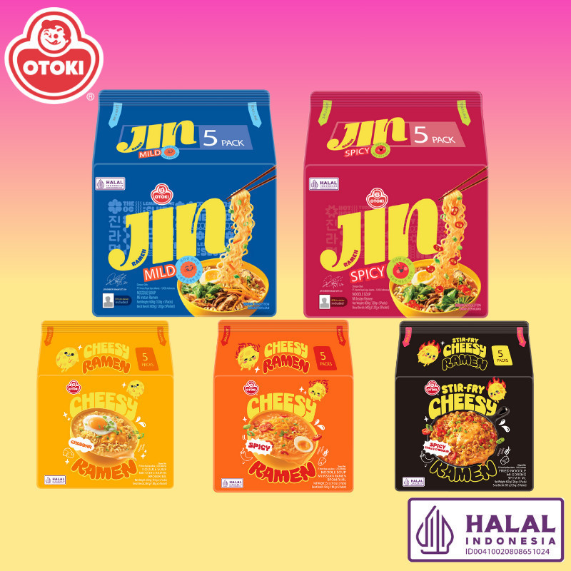 Halal Otoki Jin Ramen Spicy /Mild/Cheesy/Spicy Cheesy/Stir-Fry Cheesy ...