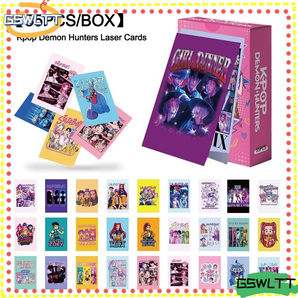 GSWLTT 55pcs Kpop Demon Hunters Photocards, Anime Rumi Mira Zoe Huntrix ...