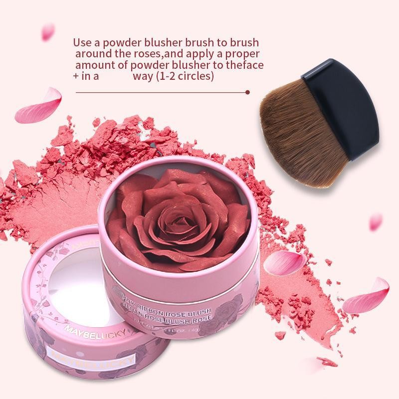 3d Rose-shaped Blush, Silky Satin Blush, High Color Blush Not Naturally ...