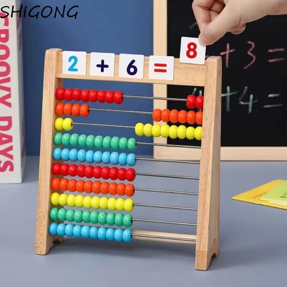SHIGONG Wooden Educational Counting Toy, Calculating Beads Wooden ...