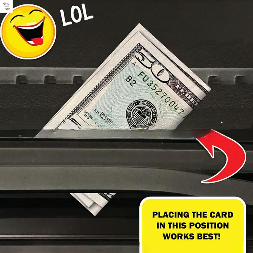 Fake Money Parking Prank Card Realistic Fake Money Cards with Message ...