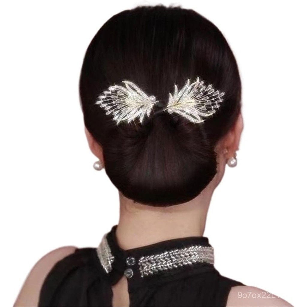 Peacock Display Angel Wings Elegant Hair Bun Maker, Angel Wings Light ...