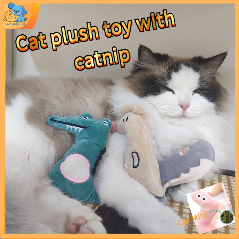 Animal Catnip Plush Toy Bear Crocodile Kangaroo Snake Dinosaur Fish Cat ...