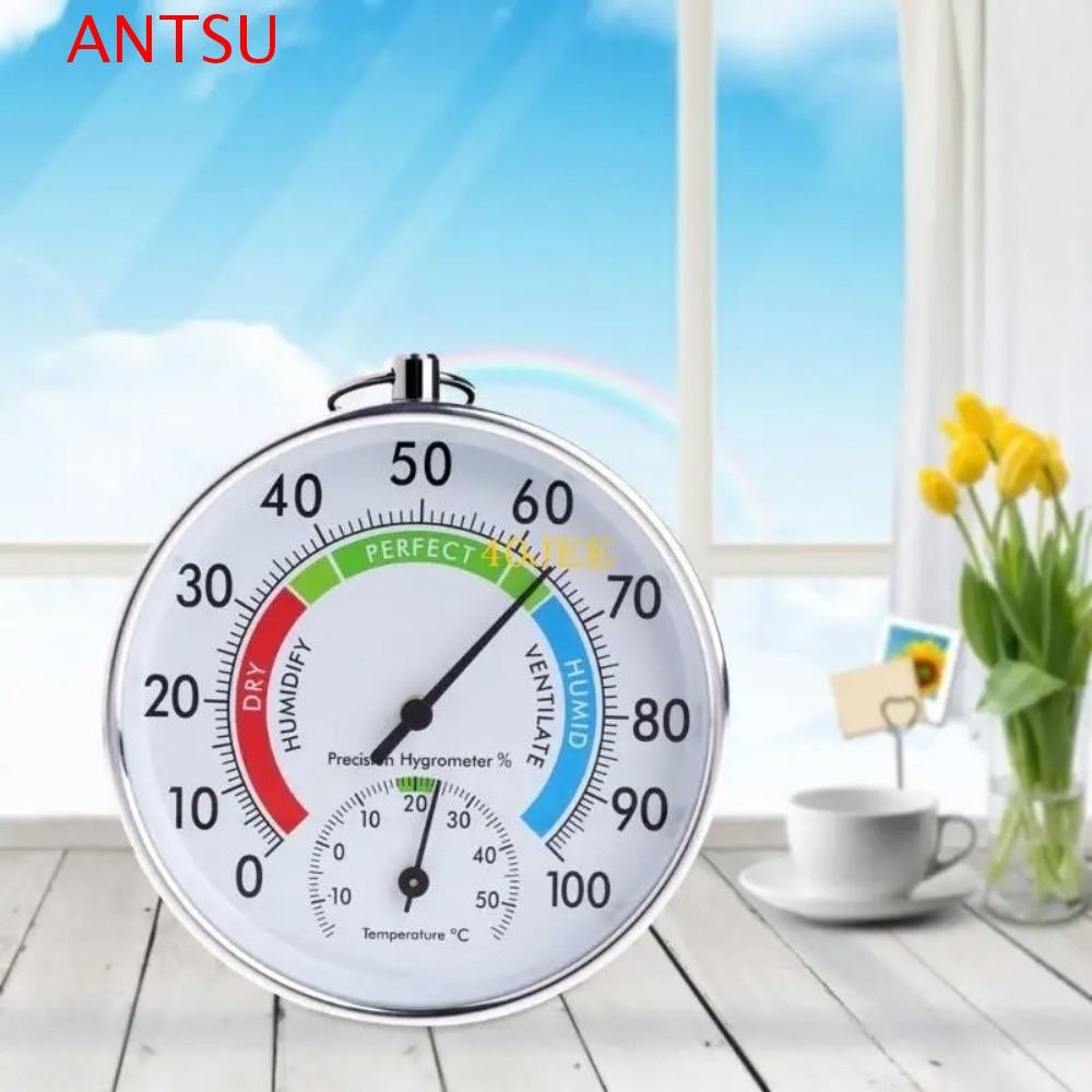 ANTSU Wall Thermometer Hygrometer, 2 in 1 Wall-mounted Sensor Analog ...