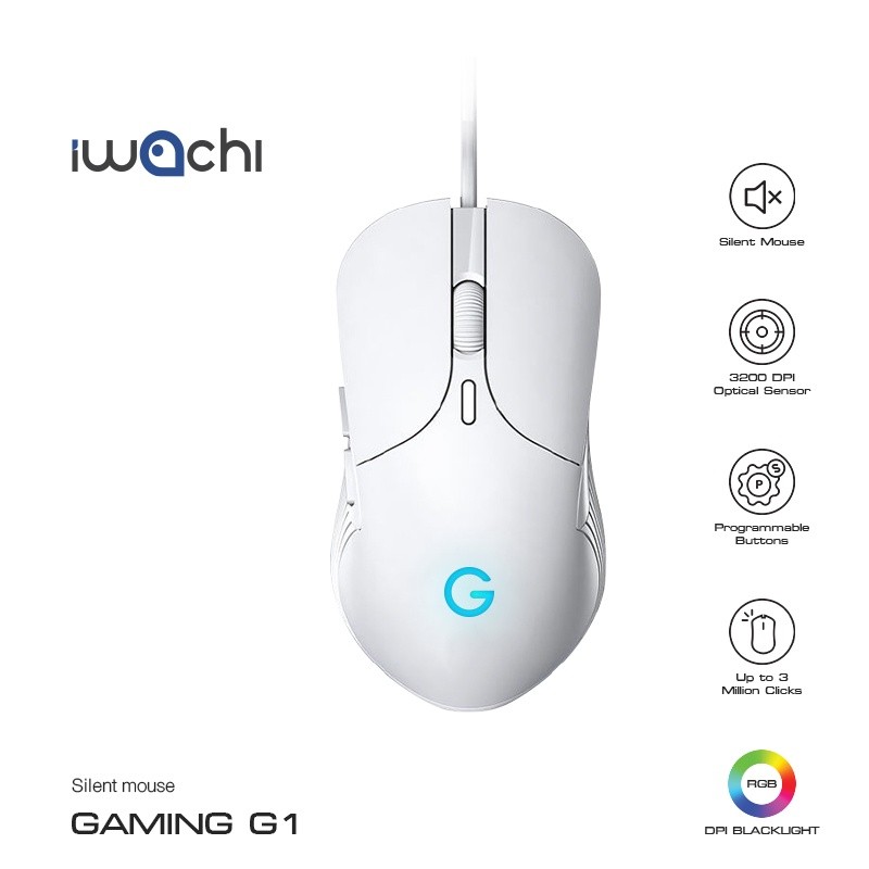 IWACHI G1 Gaming Mouse There Is A Silent Push Button Cable. Optical ...