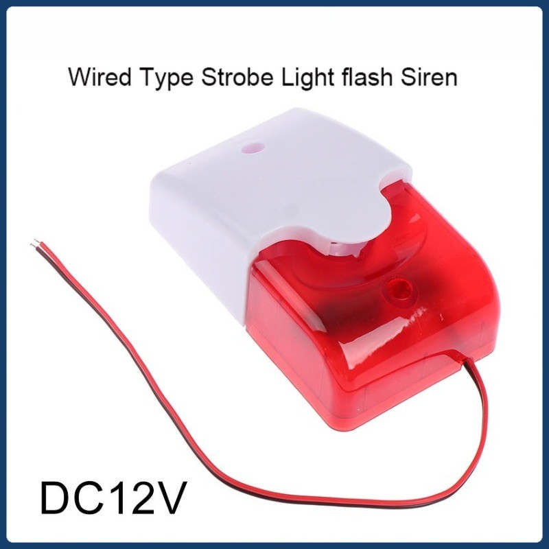 [Fast Shipping]110DB Flash LED Strobe Light Wired Siren 12V Work For ...