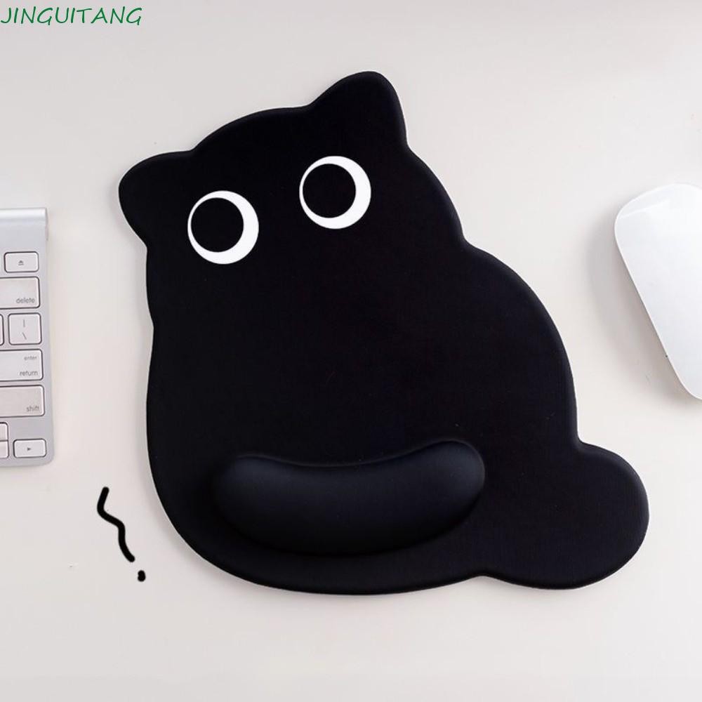 JINGUITANG Black Cat Mouse Pads, Wrist Pad Hand Guard Cat Large Mouse ...