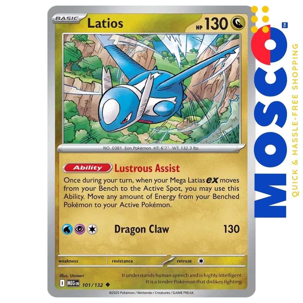 Latios - 101/132 ME01 Mega Evolution Base | Pokemon TCG | Shopee ...