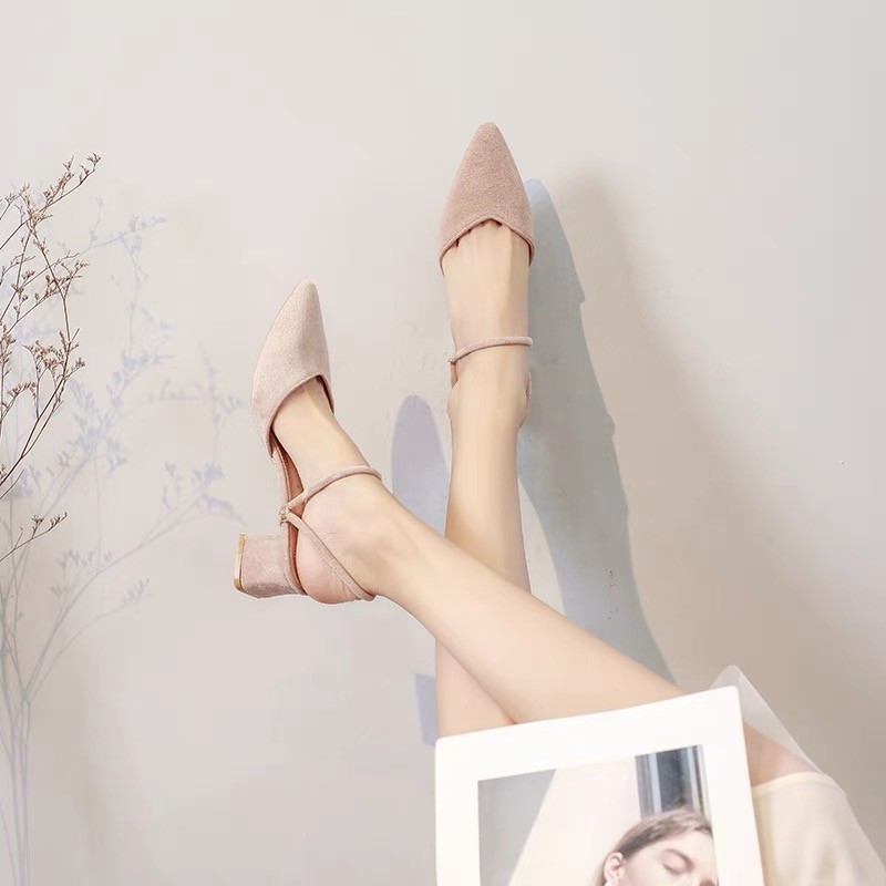 Sandals Women's Summer Leather - Two-Way Wear with High Heels | Shopee ...