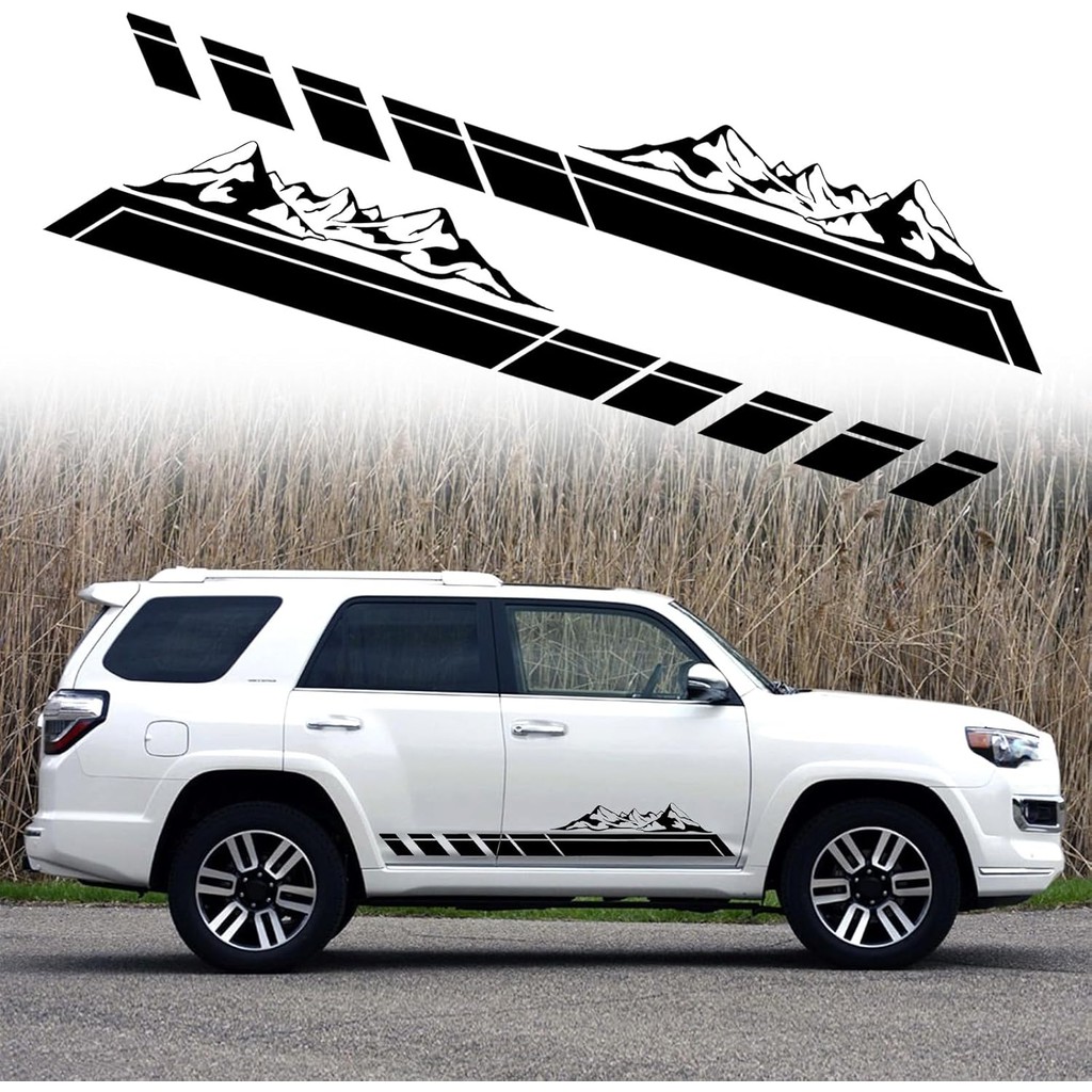RUIANTE 2pcs Mountains Forest Graphic Stickers Car Body Door Side ...