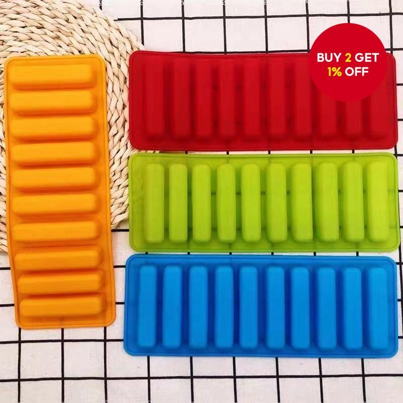 Home creative ice cube ice tray silicone mold rectangular ice bar ice ...