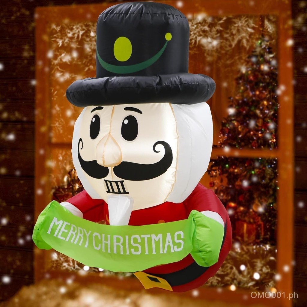 3.5ft Christmas Inflatables Decorations Nutcracker Broke Out Window ...