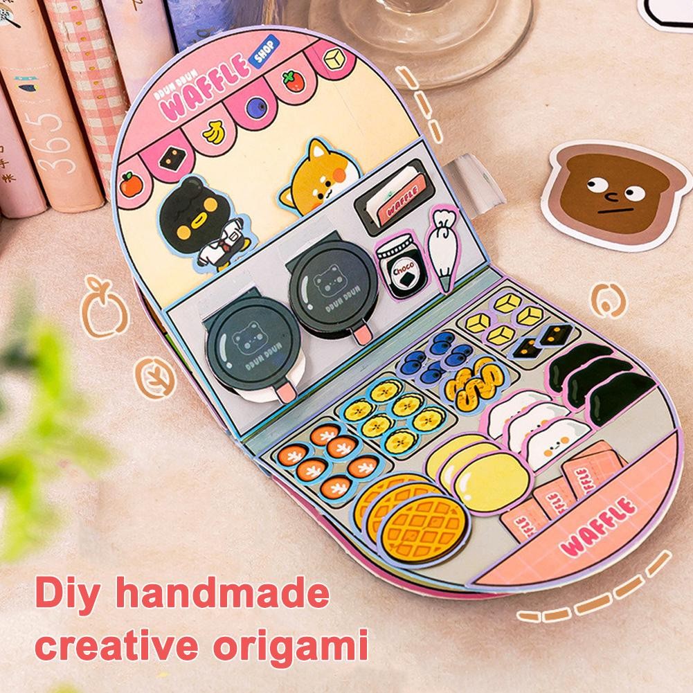boaidsk Dye-cut Diy Creative Quiet Book Waffle Bread Snack Pet Shop ...