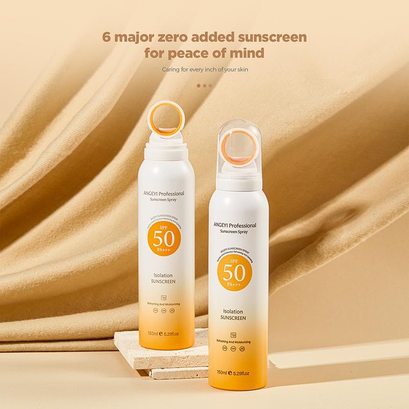 150ml Sunscreen Mite Spray for Face Waterproof All Day Light Sunblock ...