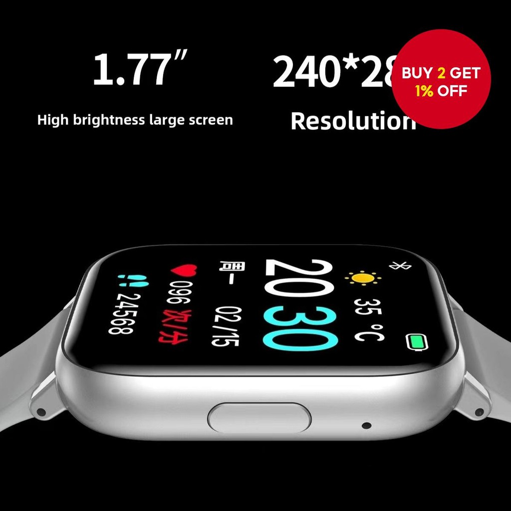 New H9 Plus Bluetooth Call Smart Watch: Measures Heart Rate, Blood ...
