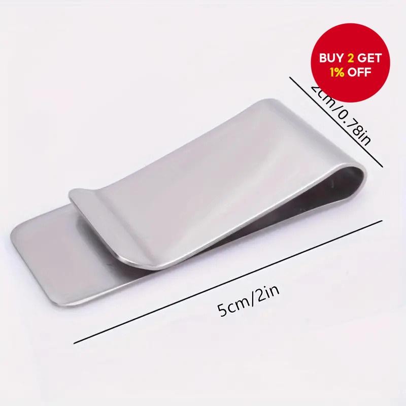 New 1/2 pcs Men's Stainless Steel Money Clip & Card Holder - Minimalist ...