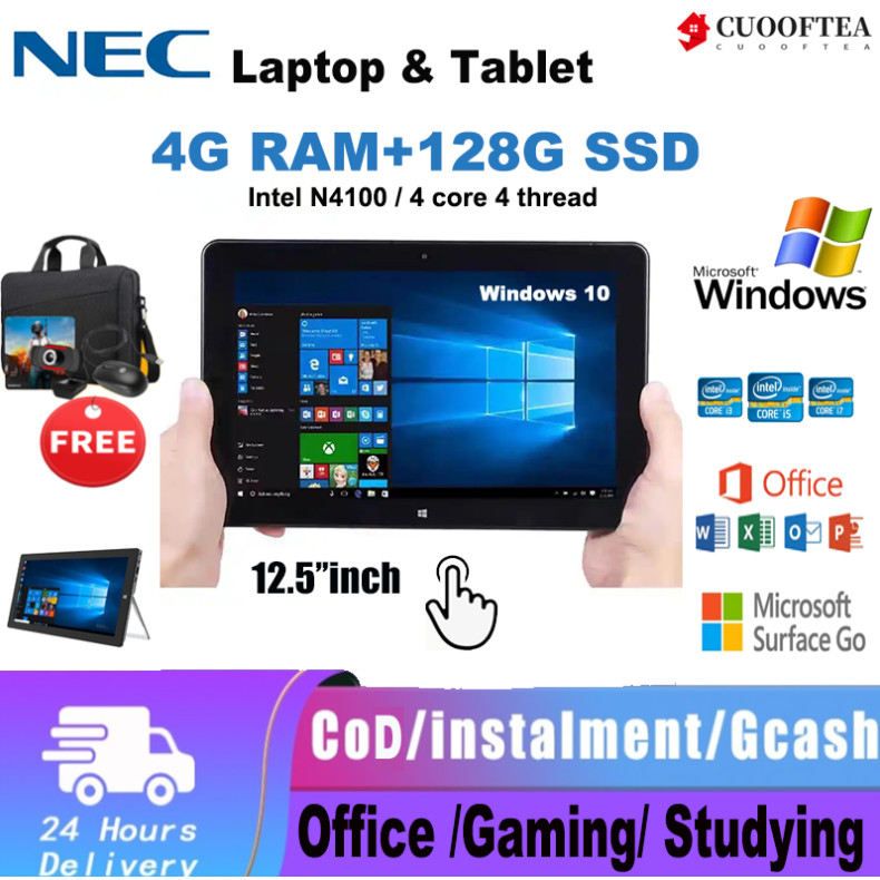 NEC 2 in 1 laptop Windews 10 12.5inch tablet Intel N4100 with 4GB RAM ...