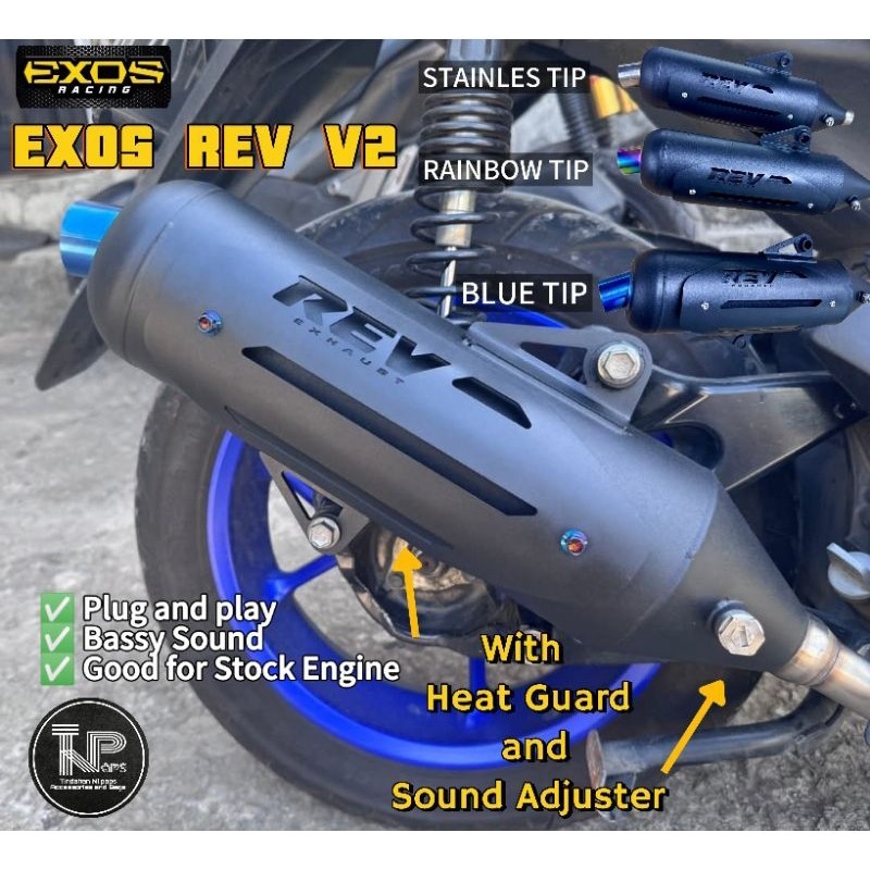 V1 REV EXHAUST with Sound Adjuster (Exos Racing) Power Pipe Silent ...