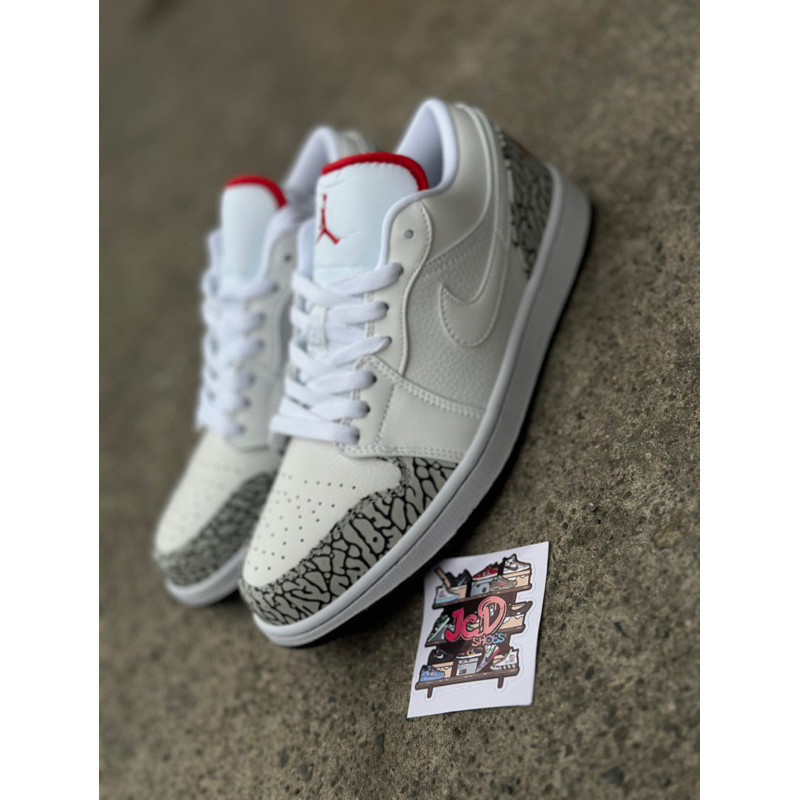 JORDAN 1 LOW WHITE CEMENT | Shopee Philippines