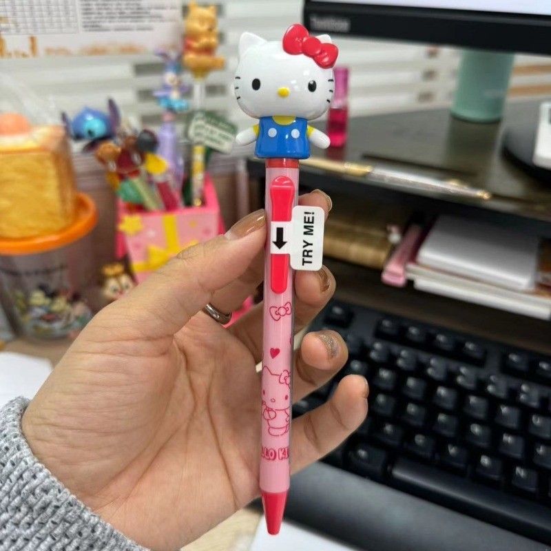HelloKitty Signature Pen Cat Melody Kuromi Corn Dog Doll Arm Movable ...