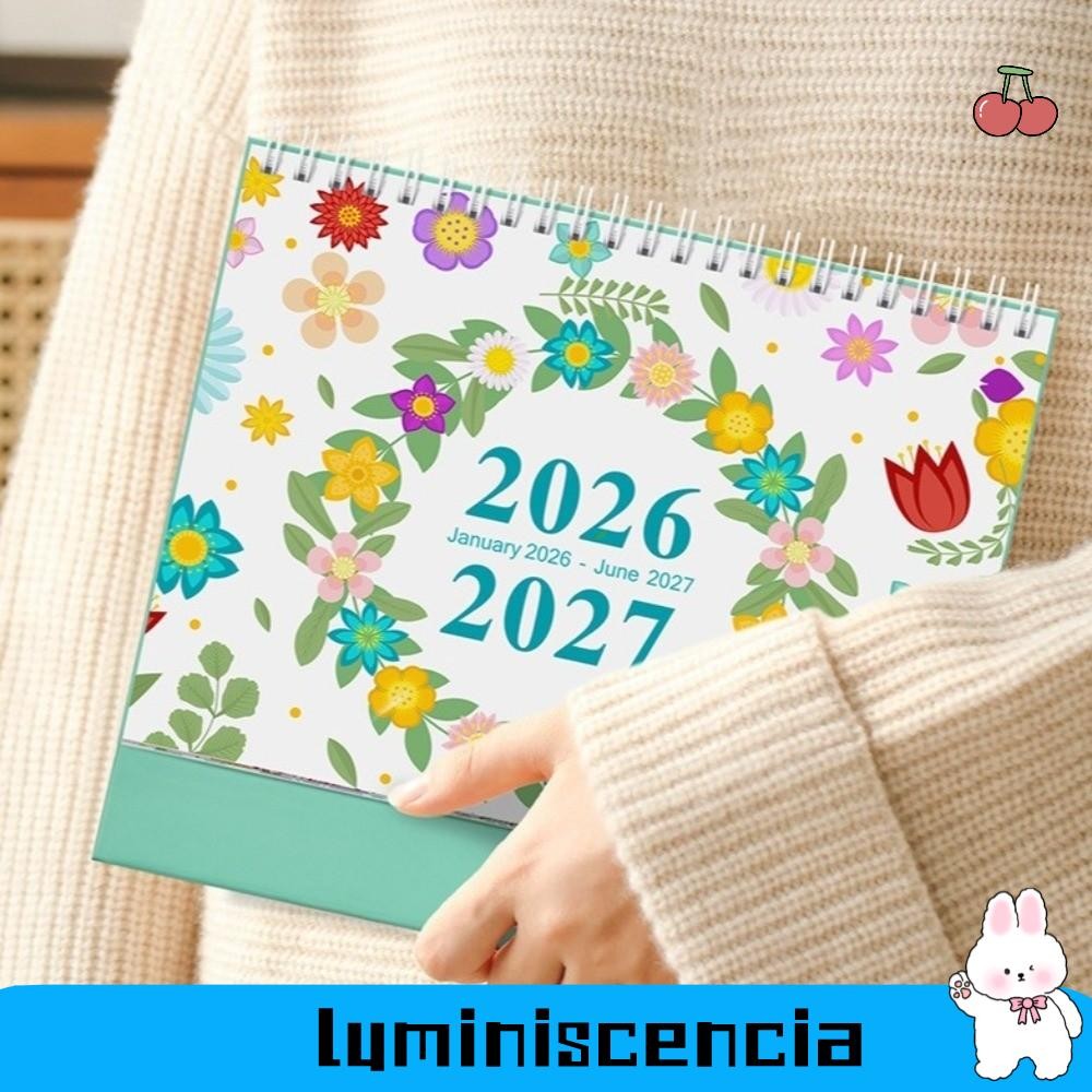 LUMINISCENCIA Desk Calendar, Cactus Small 2026 Desktop Planner ...