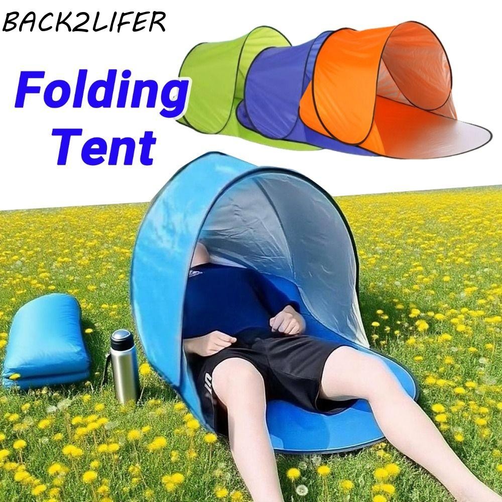 BACK2LIFER Small Folding Tent, Silver Coated Instant Pop-up Mini Beach ...