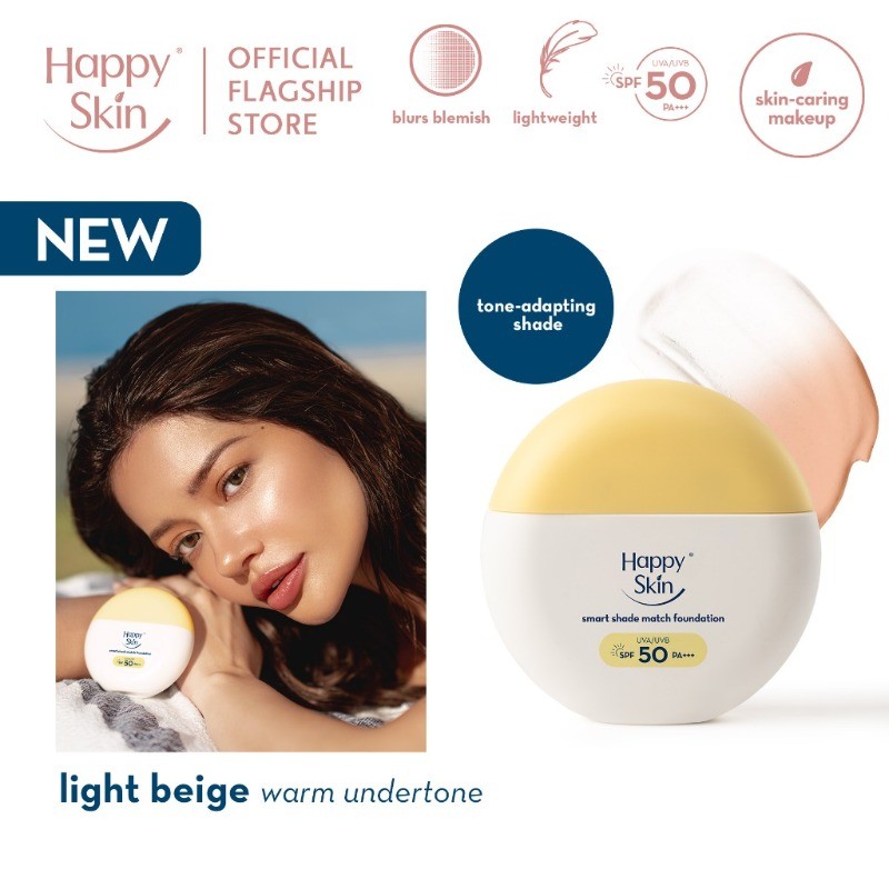 Happy Skin Smart Shade Match Foundation SPF 50 PA+++ [Sunscreen ...