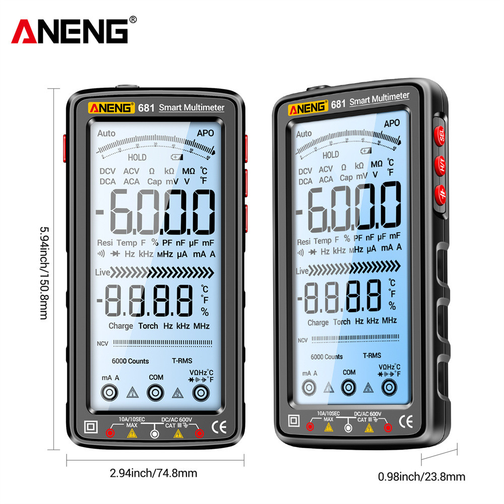 ANENG Smart Digital Multimeter Anti-burn Electrical Capacitance Meter ...