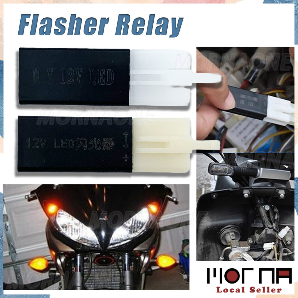 Original 12V 2/3Pin LED Flasher Relay Motorcycle Turn Signal Blinker No ...
