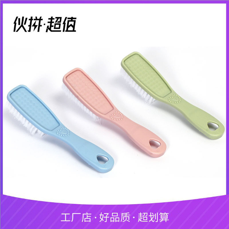 Plastic Curved Handle Small Shoe Brush Shoe Cleaning Brush Plain Soft ...