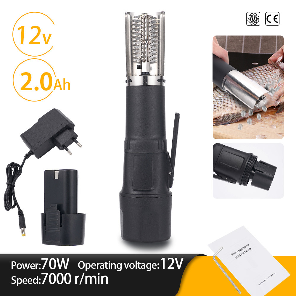 Handheld Rechargeable Electric Fish Scale Scraper Fully Automatic Fish ...
