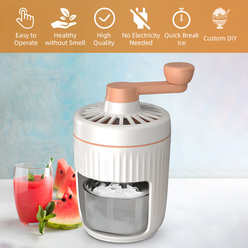 aliwell Shaved Ice Machine - Hand Crank Slushie Maker with Free Cube ...