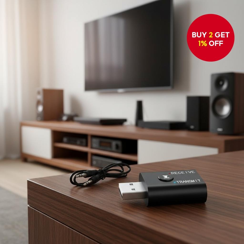 Wireless Stereo Adapter: Bluetooth 5.0 Audio Transmitter Receiver with ...