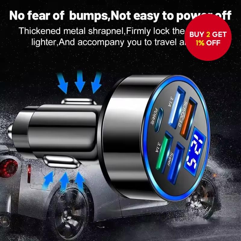 Introducing the latest 250W LED Car Charger with 5 ports for fast ...