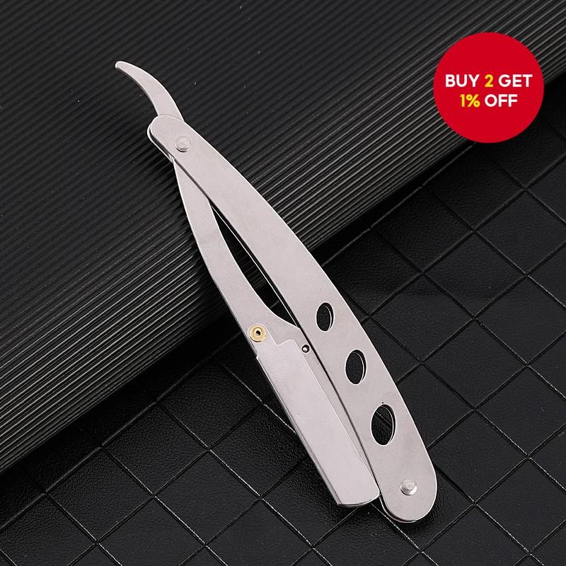 Old-fashioned manual razors, shaving and facial contouring blades ...