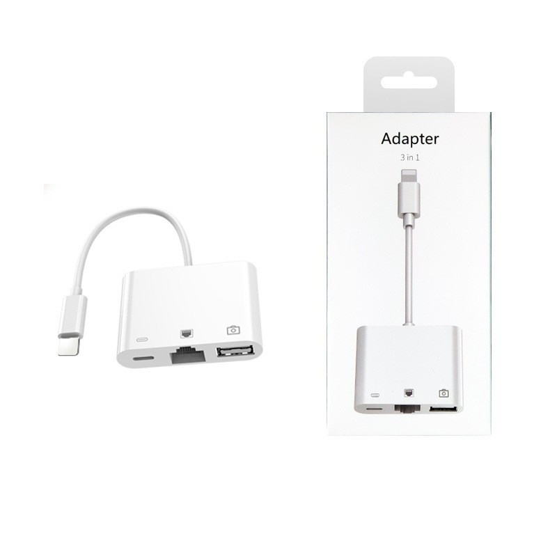 Suitable for ipadOTG Adapter Data Cable USB Network Card Charging 3-in ...