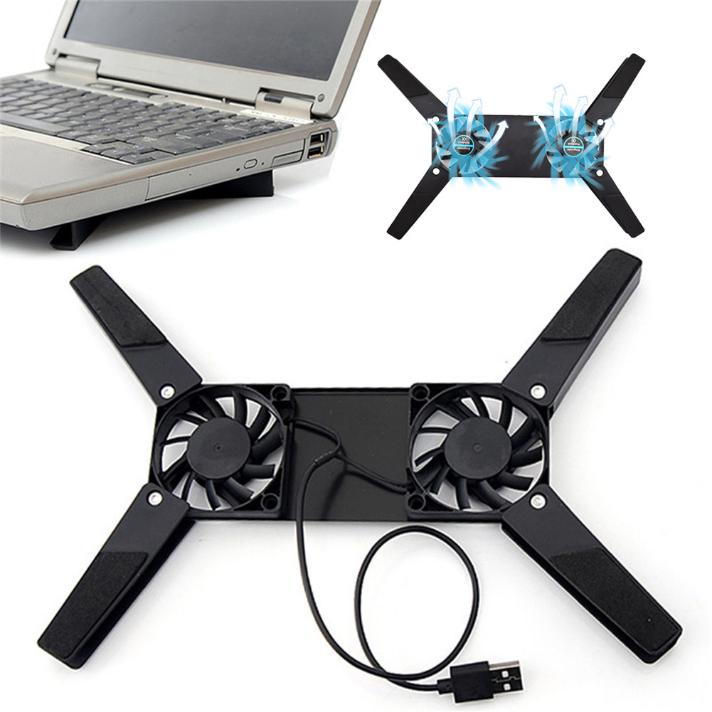 SSS Mini Laptop Cooler Portable Anti Slip Dual Fan Foldable Octopus ...