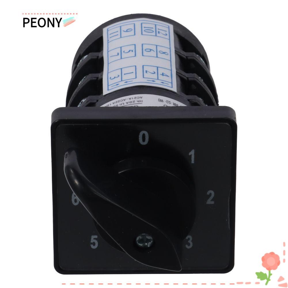 PEONYPH Changeover Switch, HZ5B-20/30.0-6 12 Terminals Rotary ...