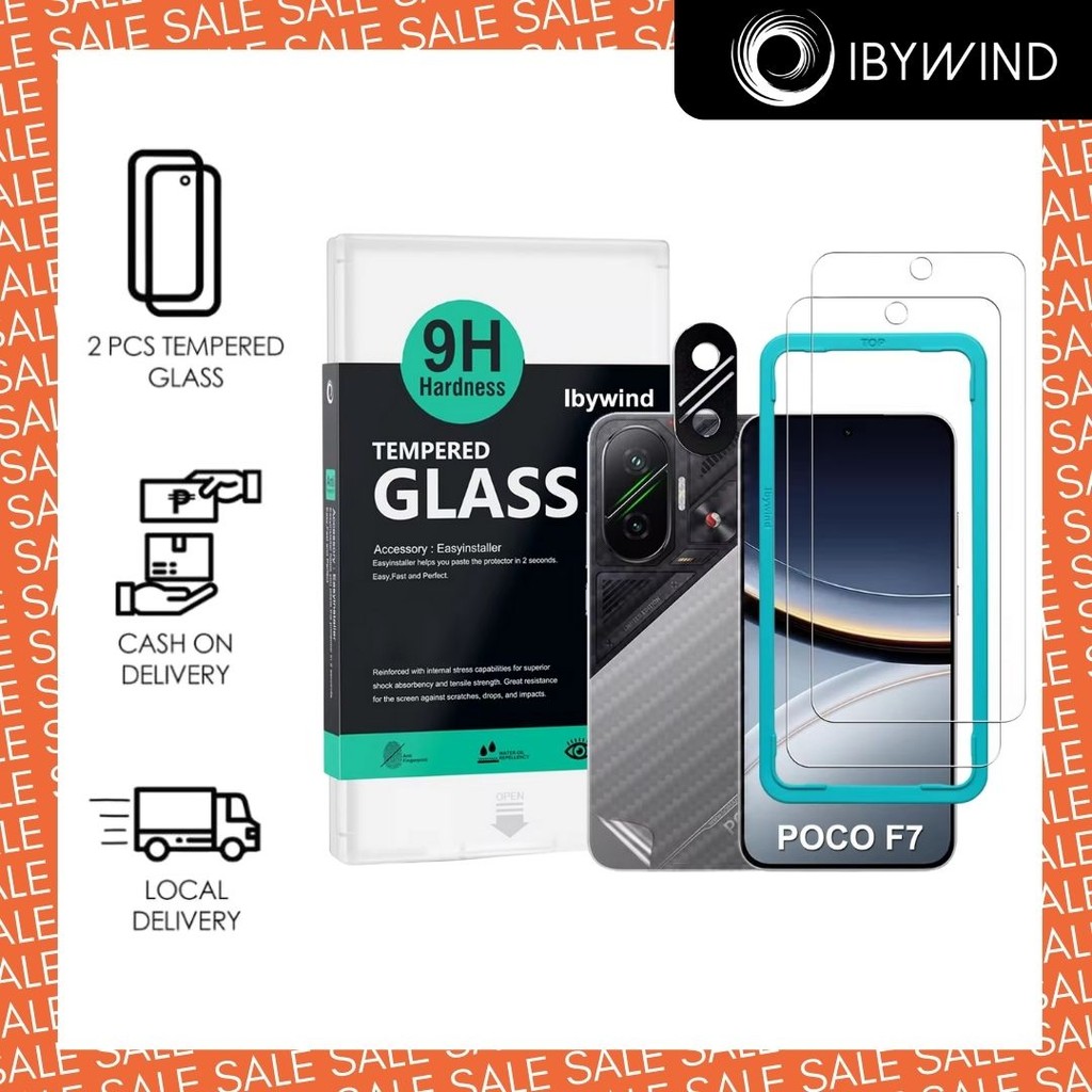 IBYWIND Tempered Glass for Poco F7 5G Screen Protector (Pack of 2 ...