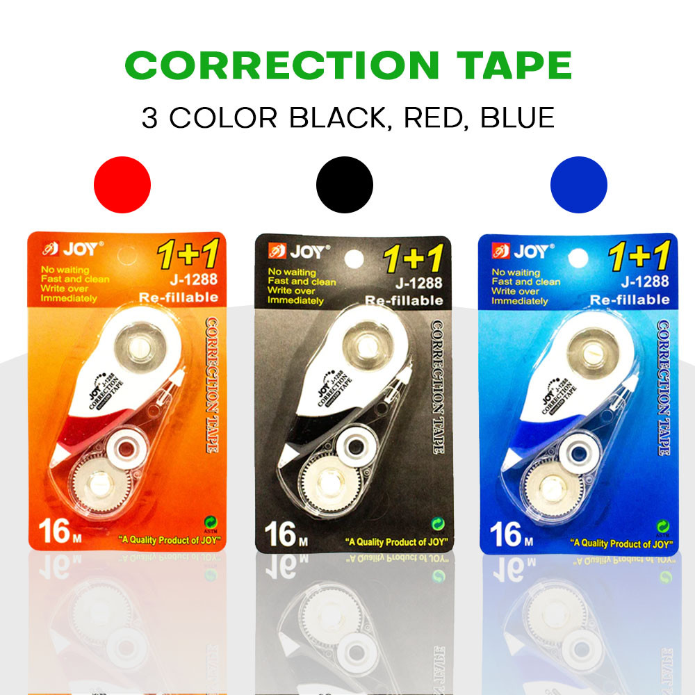 JOY Correction Tape J-1288 1+1 (Refillable) 16 meters No waiting Fast ...