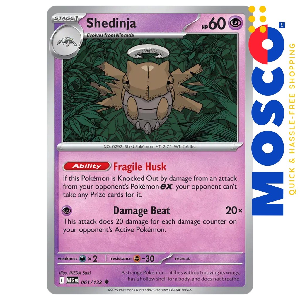 Shedninja - 061/132 ME01 Mega Evolution Base | Pokemon TCG | Shopee ...