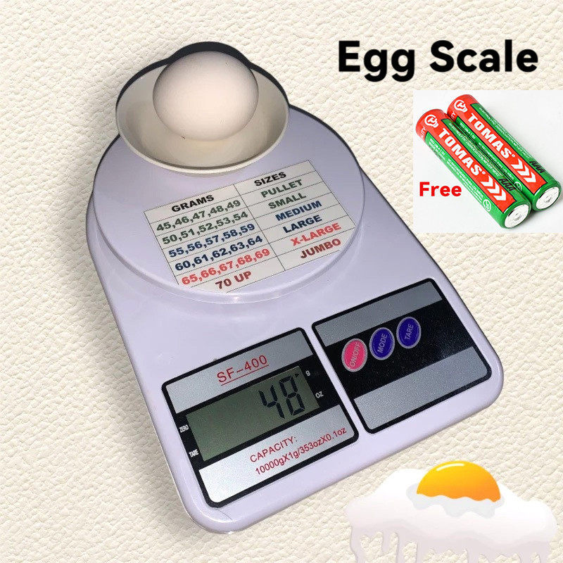 Digital Egg Scale Free Batteries Included Kitchen Weighing Scales Auto Zero 10kg/1g Precision ...