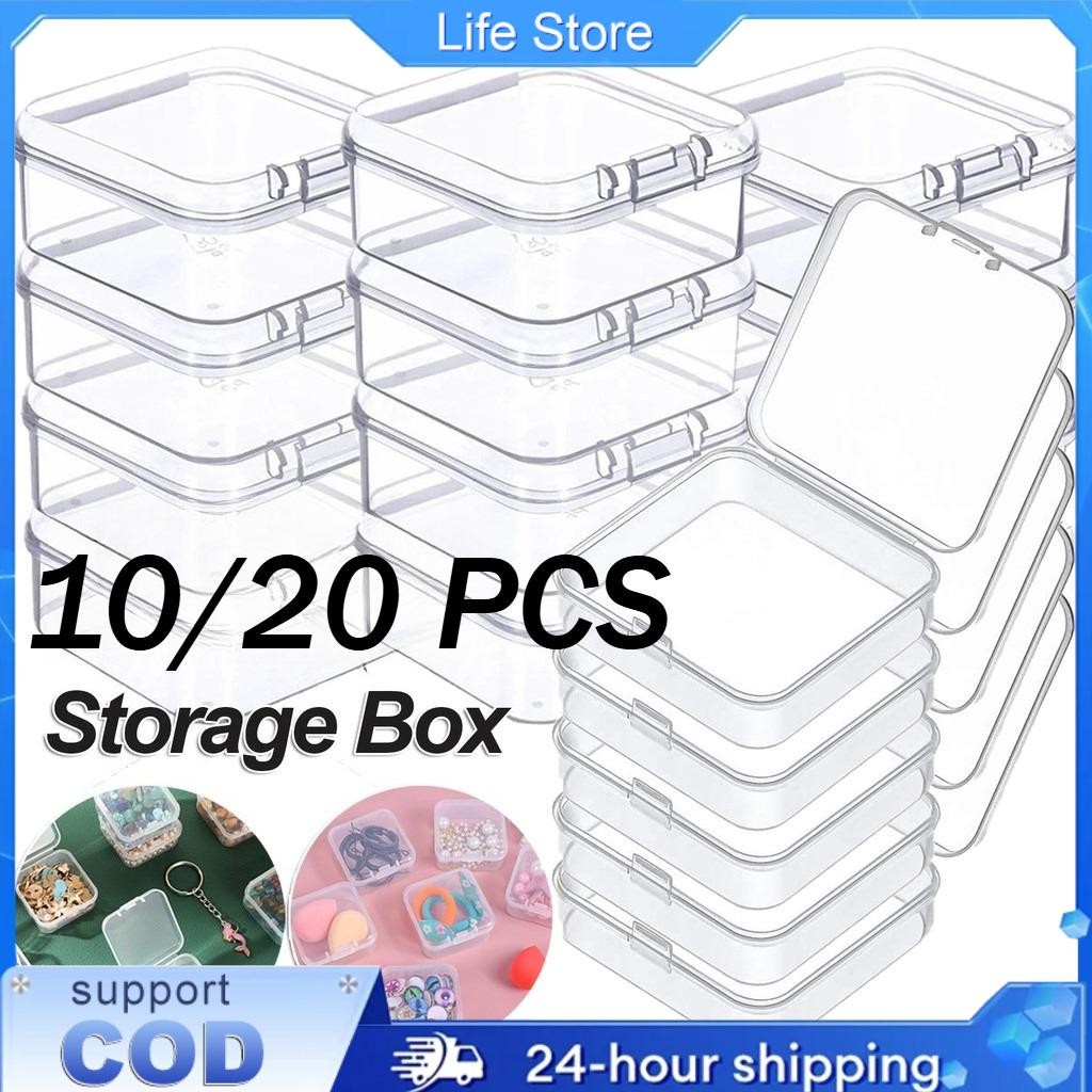 10/20PCS Clear Mini Organizer Boxes Storage Containers for Jewelry ...