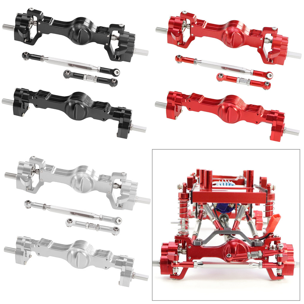WPL C74 CNC Aluminum Front Rear Portal Axle Set Complete Axles For RC ...
