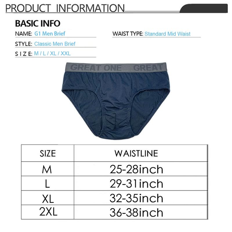Umiwear G1 Mens Brief Cotton Underwear Briefs for Men | Shopee Philippines