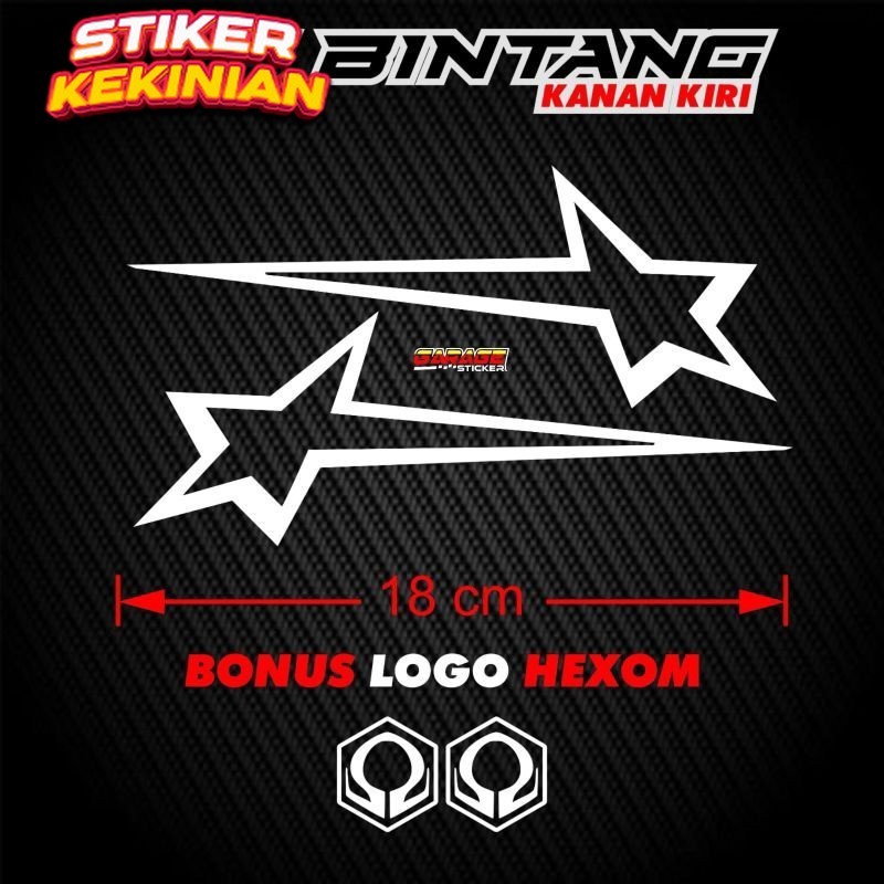Star Motorcycle Sticker Cutting Right Sticker Free Hexom BonusKiri ...