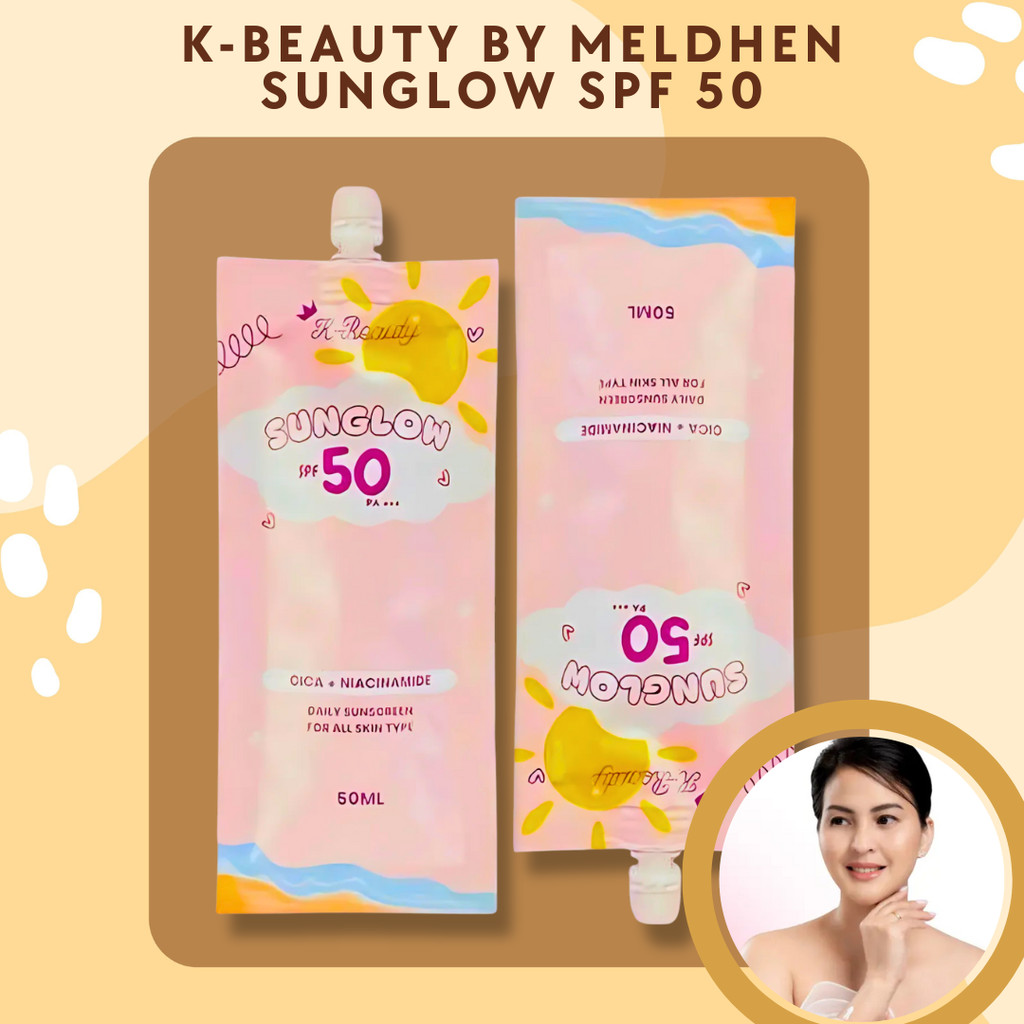 K-Beauty by Meldhen Sunglow Sunscreen SPF 50 – Glowing Skin with Sun ...