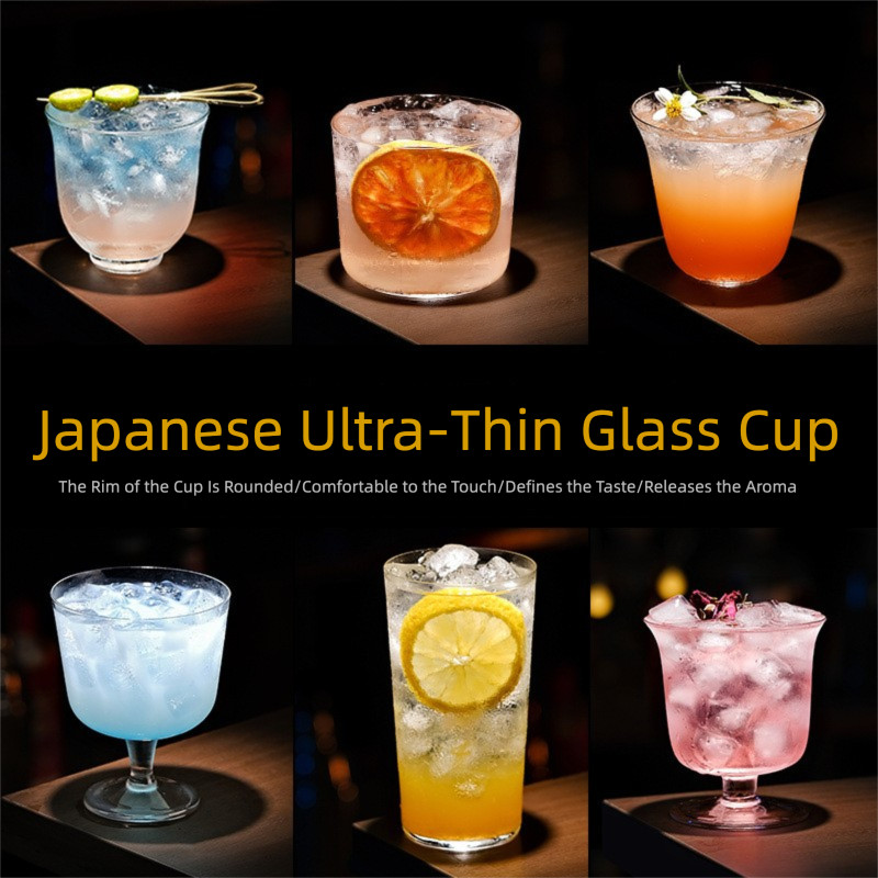 Japanese Collins Glass Triangle Glass Martini Glass Bar Highball Glass ...